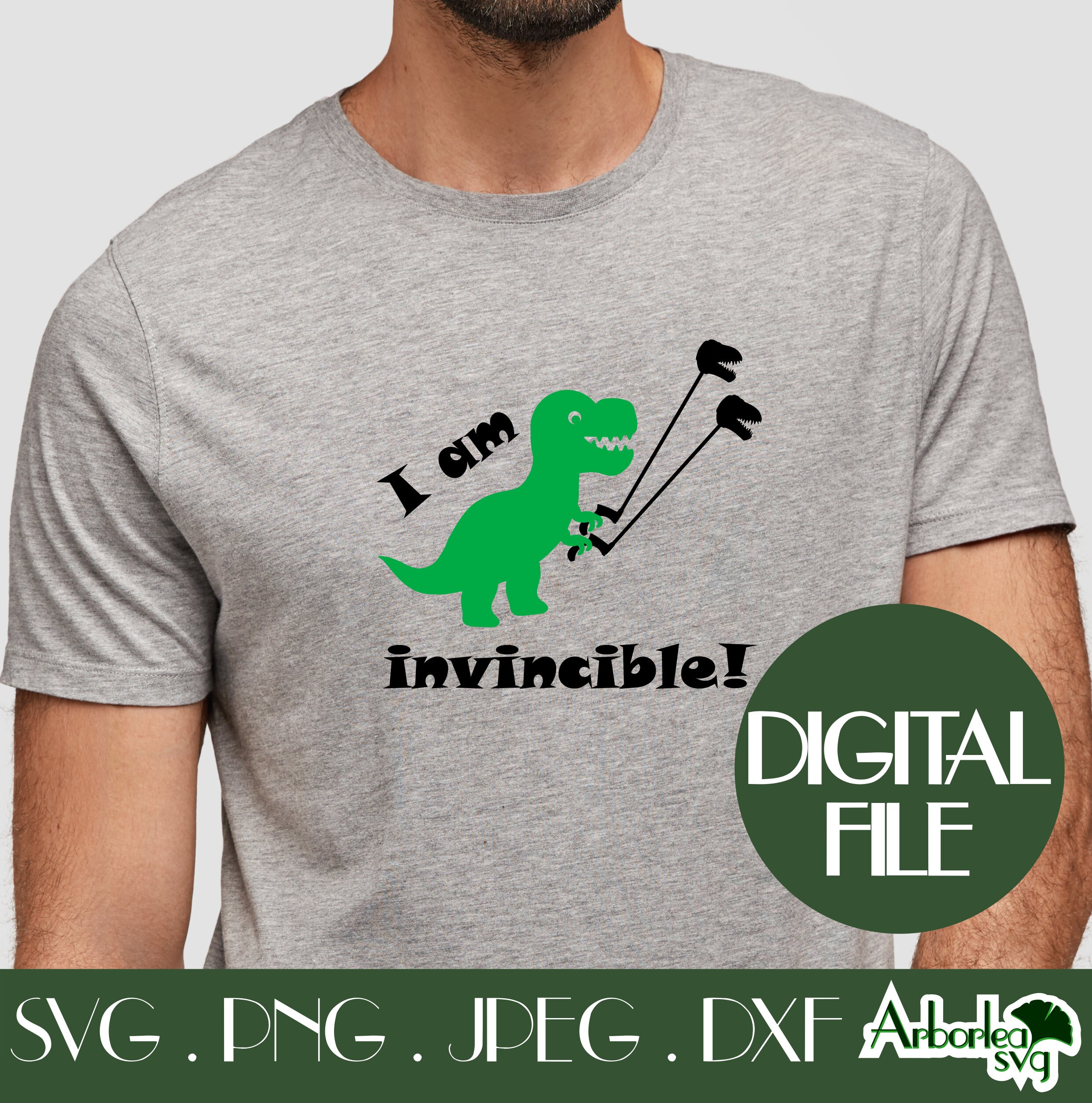 I Am Invincible, Funny T-rex Svg, Dionsaur SVG, Sarcastic Work Gag Svg ...