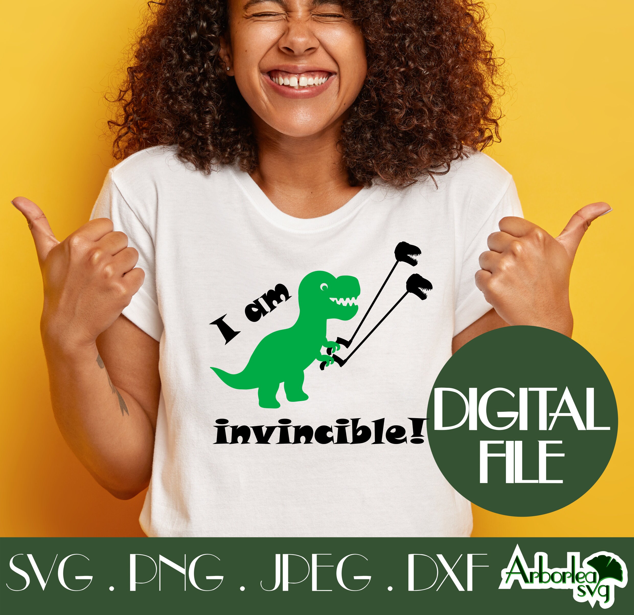 I Am Invincible, Funny T-rex Svg, Dionsaur SVG, Sarcastic Work Gag Svg ...