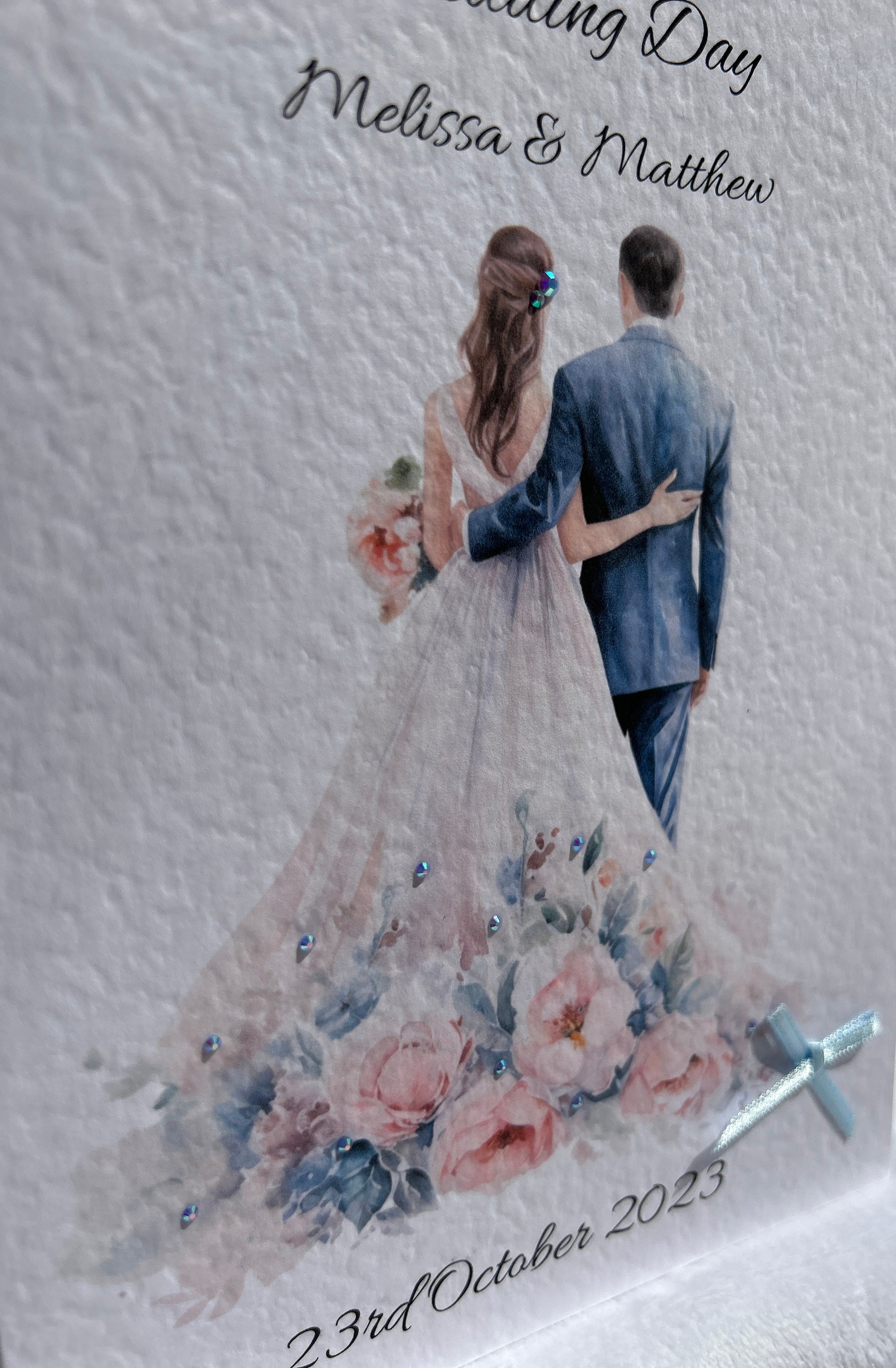 Personalised Wedding Day Card Luxury Handmade Bride and Groom - Etsy UK