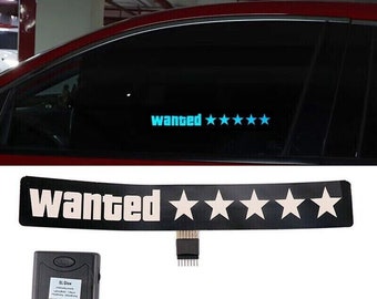 Wanted LED Panel Sticker JDM GTA - Etsy
