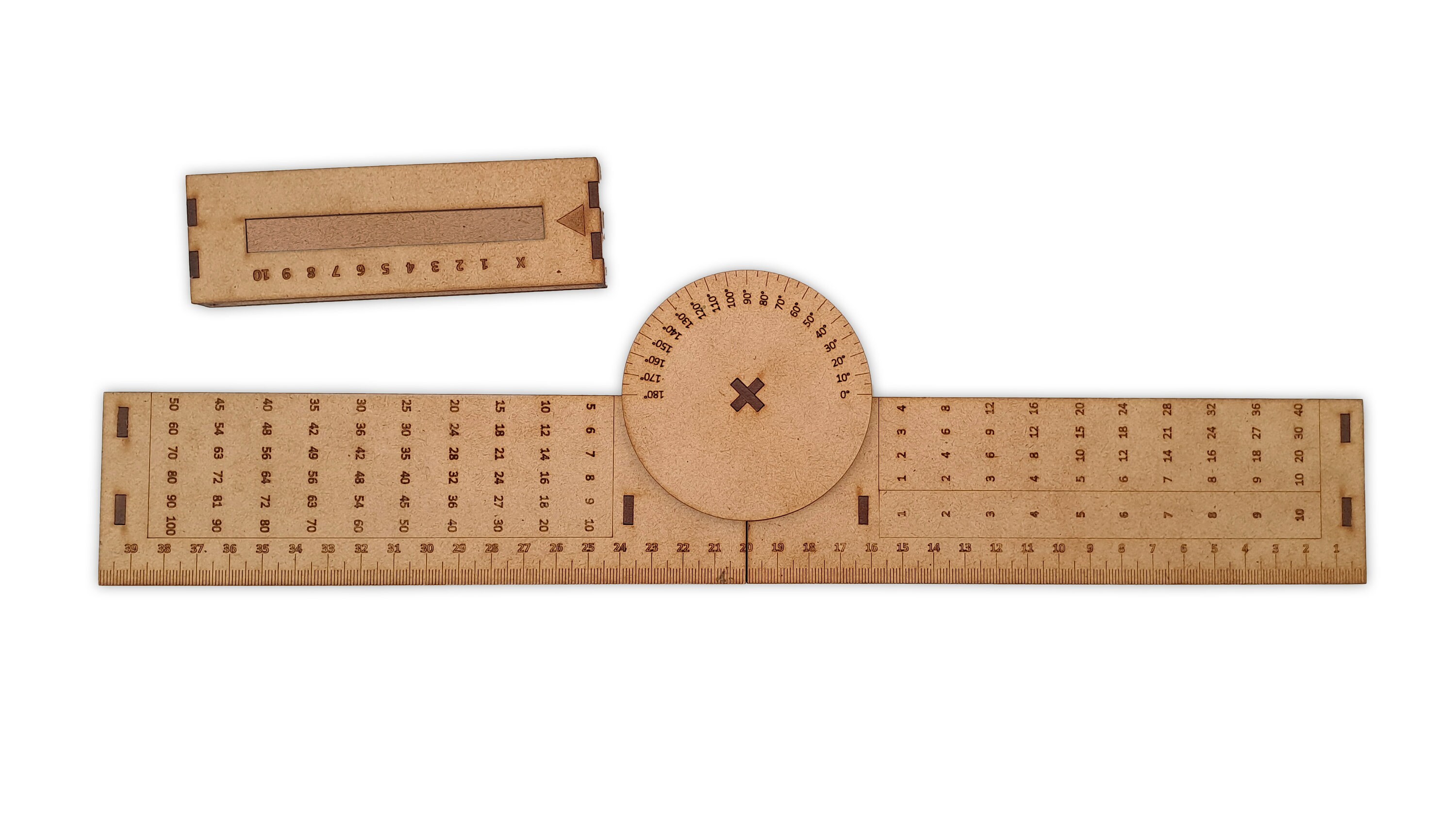 Extendable Ruler With Protractor and Multiplication Tables Digital ...