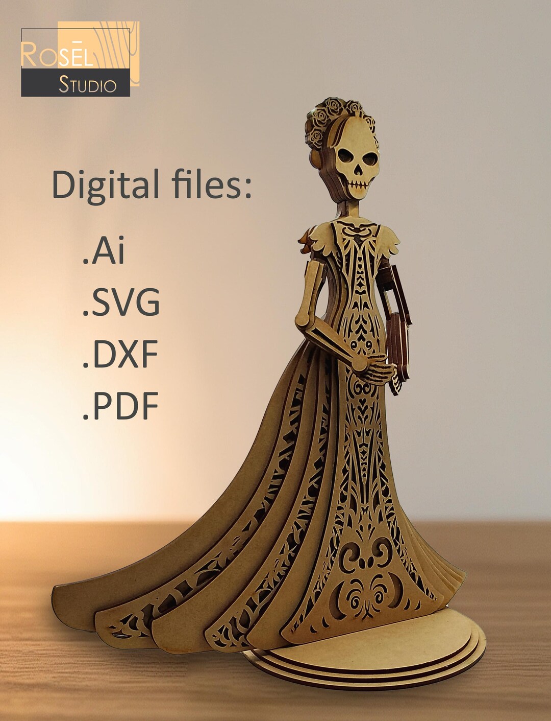 Digital Plans for MDF Catrina With Posable Arms – .ai .dxf .svg .pdf - Etsy