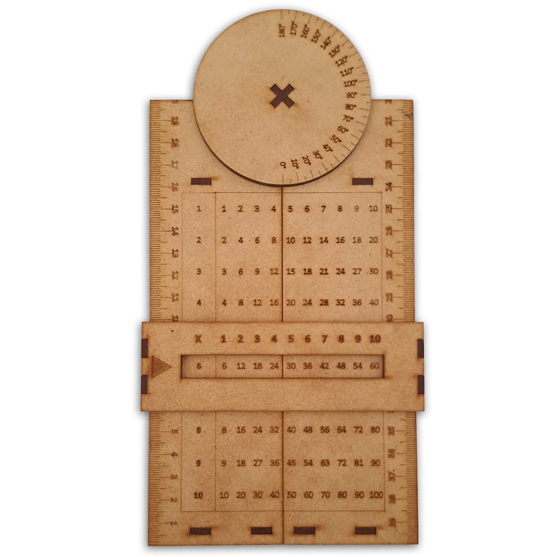 Buy Extendable Ruler With Protractor and Multiplication Tables Digital ...