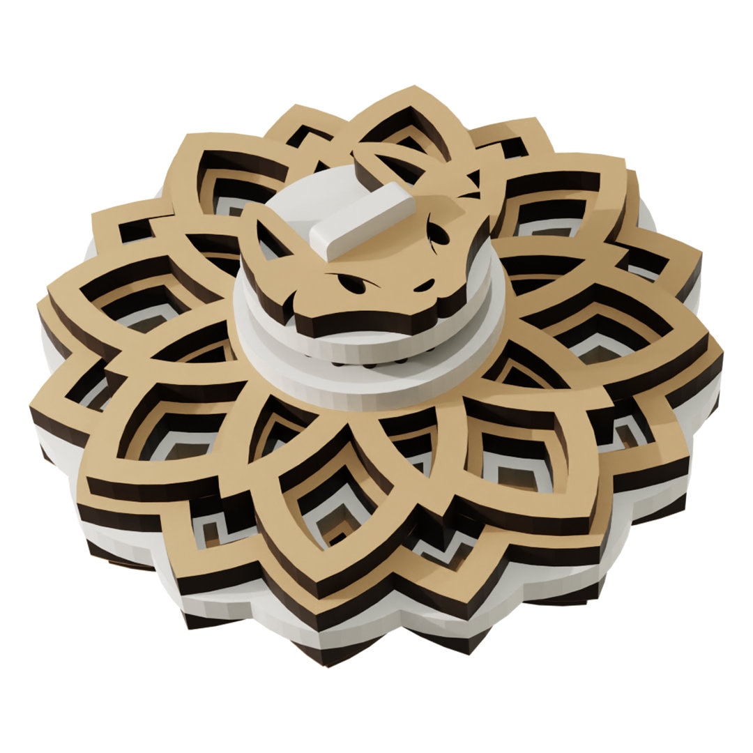 Set of 4 Spinning Tops With Stadium, Digital Files for Laser Cutting ...