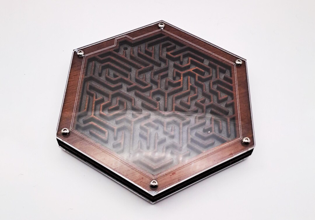 Digital Files Ai, Dxf, Pdf - Set of 15 Double-sided Hexagonal Mazes - Etsy