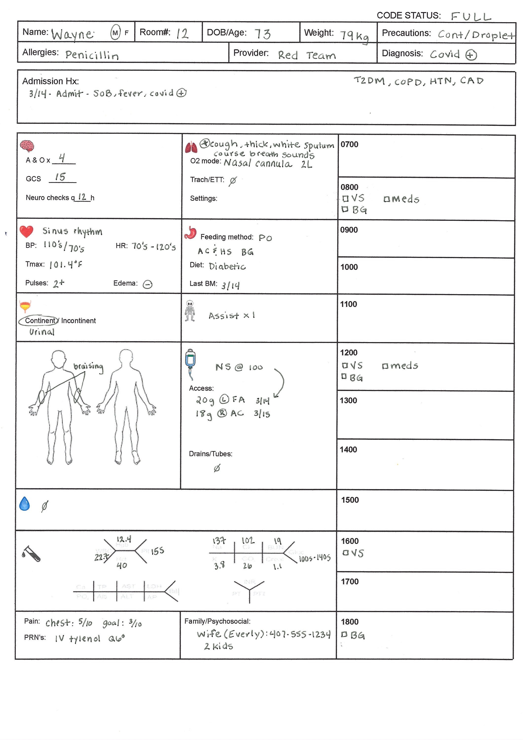 Nursing Report Sheet With Hourly Organization for Day & Night Shift - Etsy