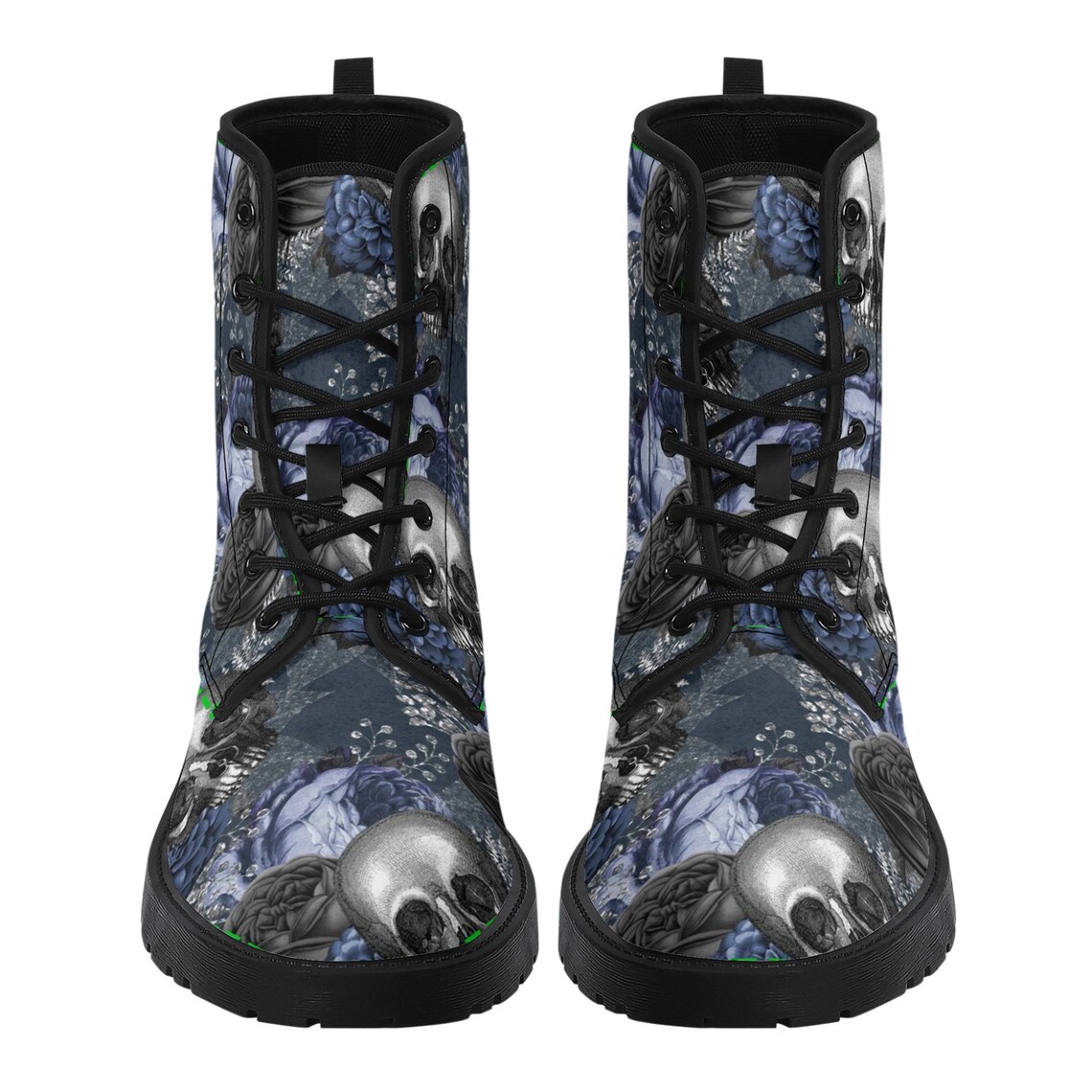 Men Gothic Boots, Skull Boots, Festival Boots, Skulls and Roses, Gift ...