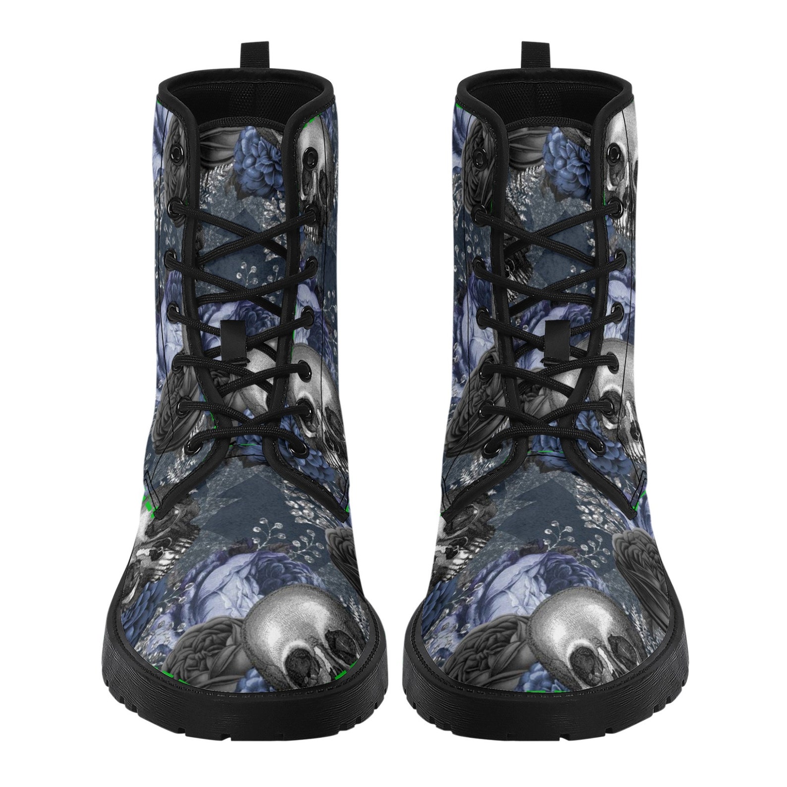 Men Gothic Boots, Skull Boots, Festival Boots, Skulls and Roses, Gift ...