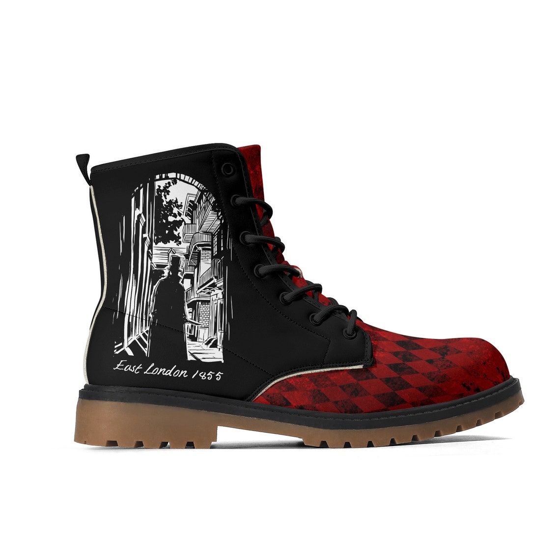 Men Boots Unique Jack the Ripper Themed Footwear Stylish and Durable ...