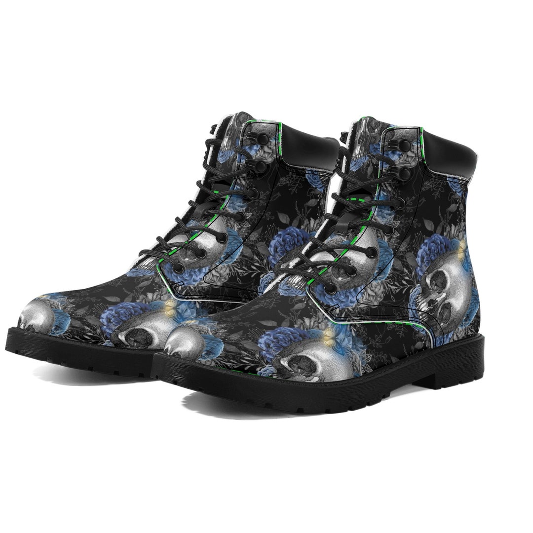 Men Boots, Men Gothic Boots, Festival Boots, Skulls, Gift for Him ...