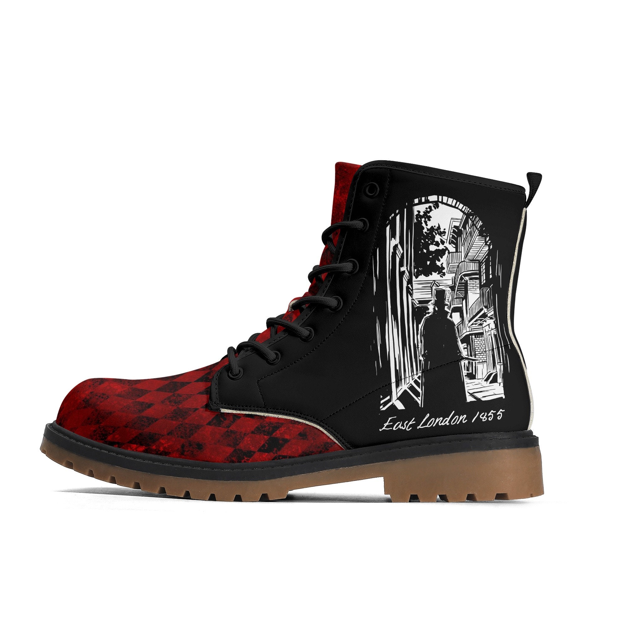 Men Boots Unique Jack the Ripper Themed Footwear Stylish and Durable ...