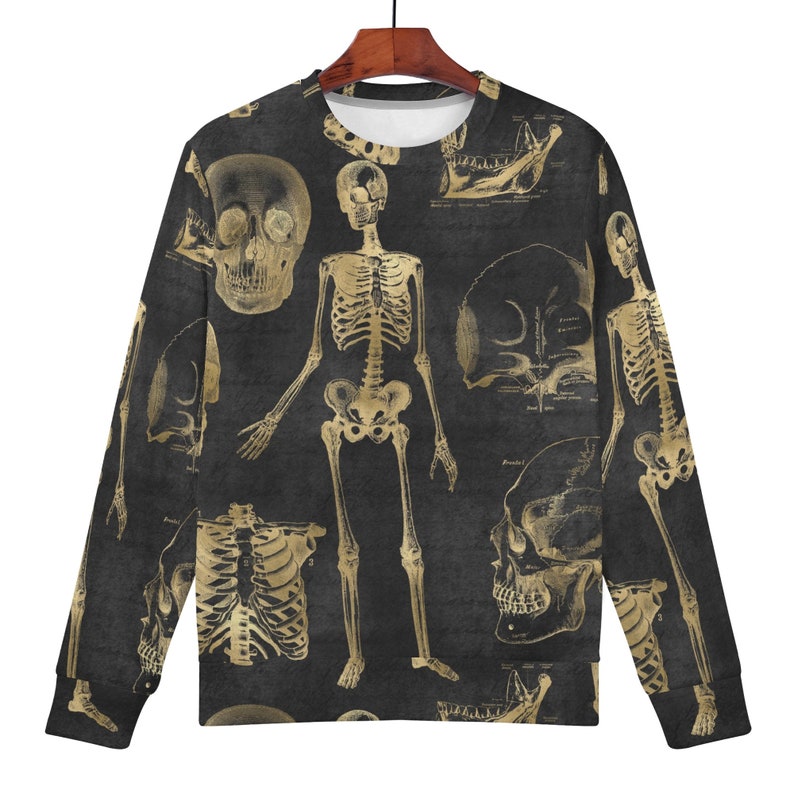 Women Sweater Unique Vampire Skeleton Design Casual Wear - Etsy