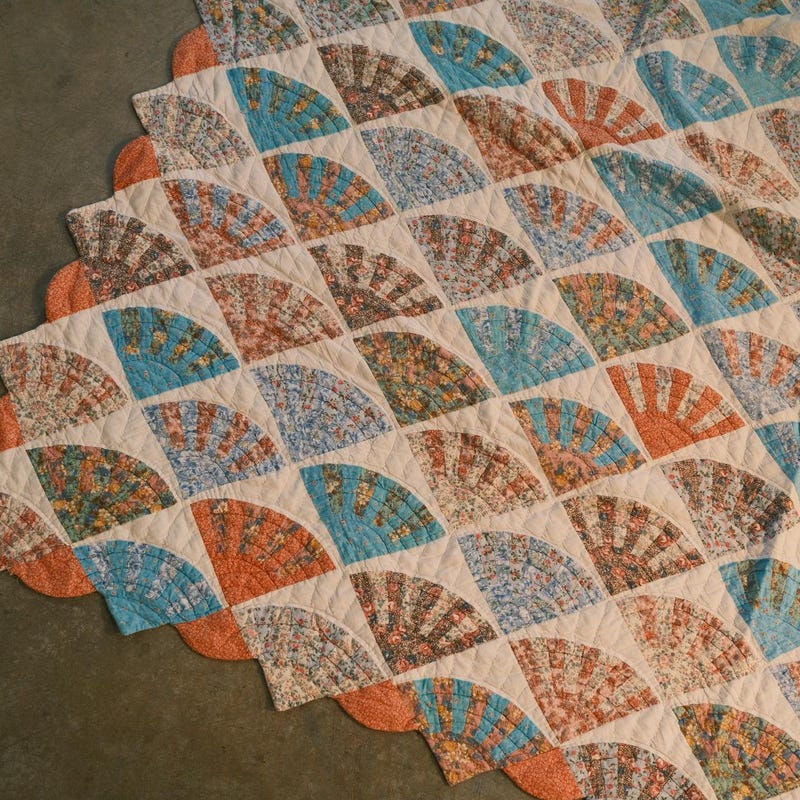 Vintage Fan Quilt - Etsy
