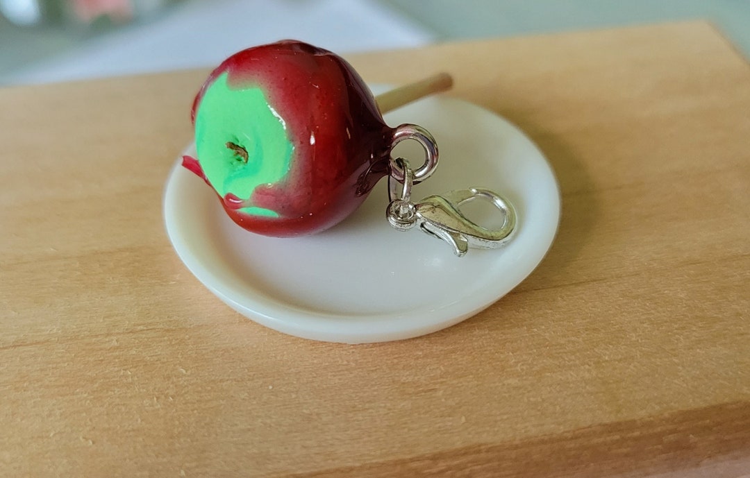 Candy Apple Charm, Handmade Polymer Clay Charm - Etsy