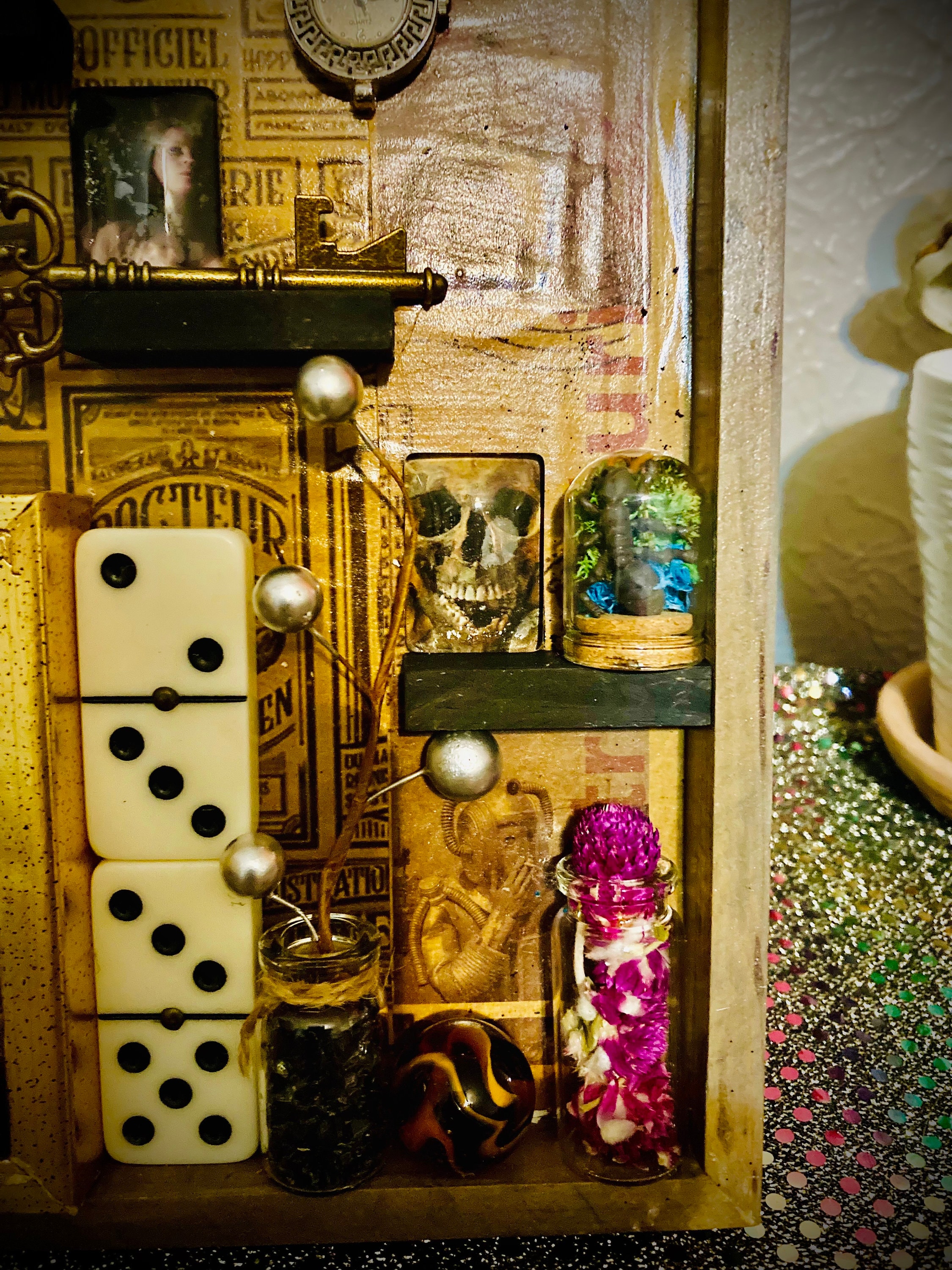 Ancient Magic-cabinet of Curiosities Found Object and Hand Made Details ...