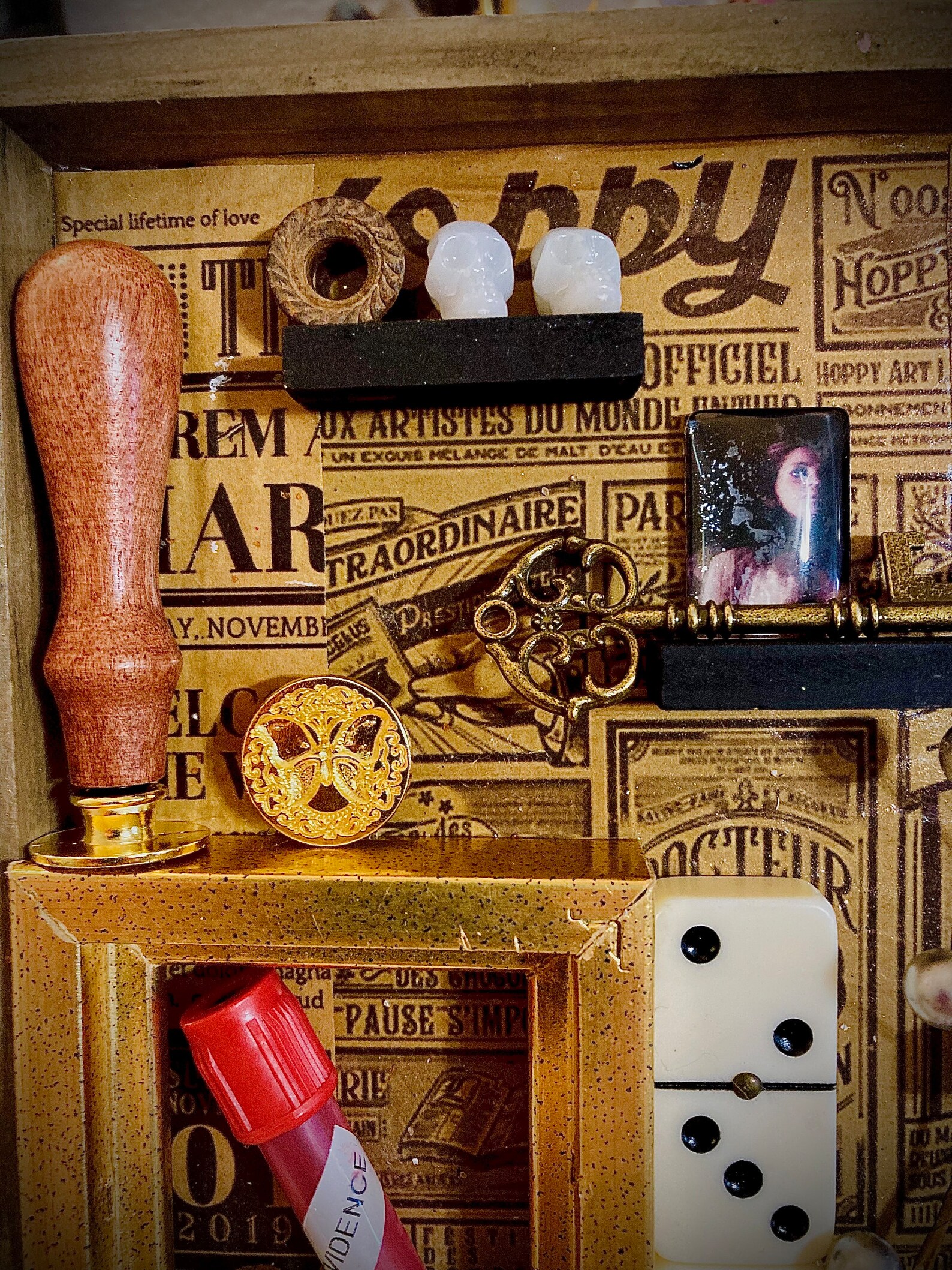 Ancient Magic-cabinet of Curiosities Found Object and Hand Made Details ...