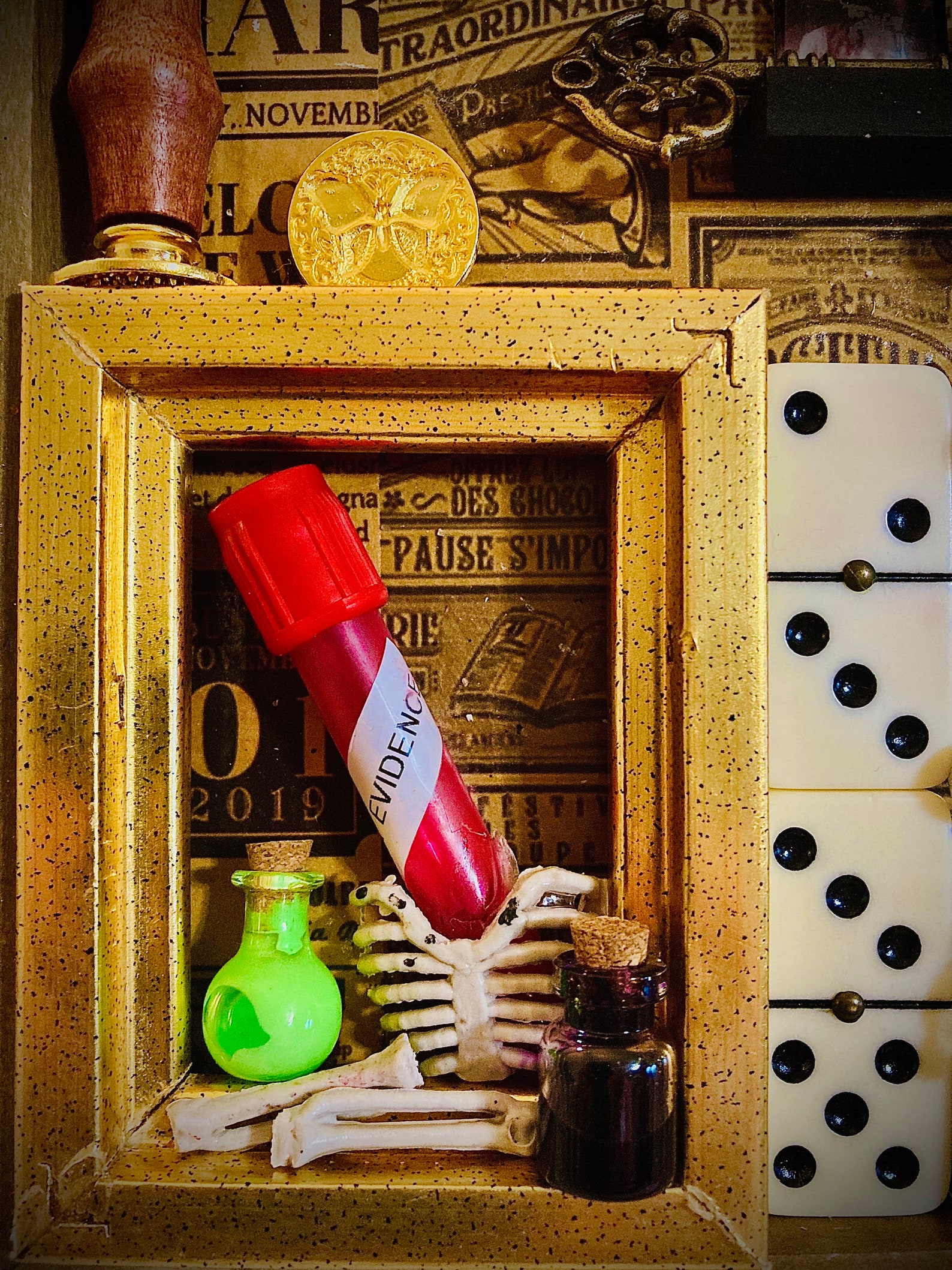 Ancient Magic-cabinet of Curiosities Found Object and Hand Made Details ...