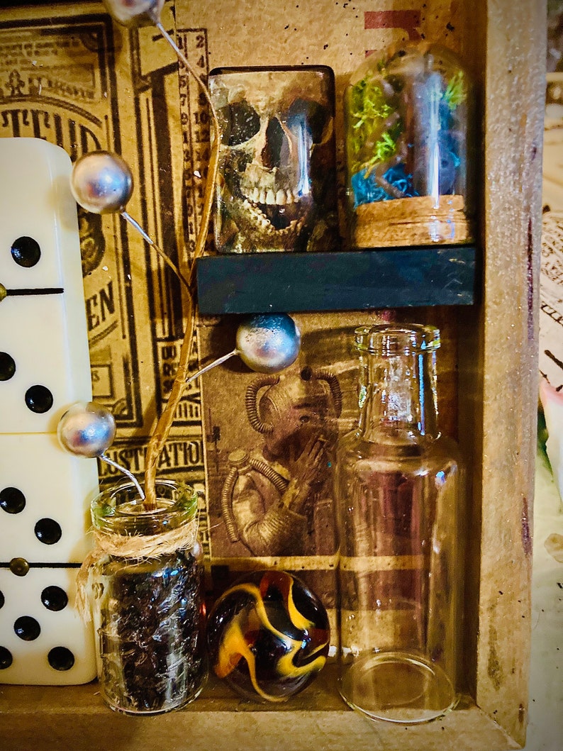 Ancient Magic-cabinet of Curiosities Found Object and Hand Made Details ...