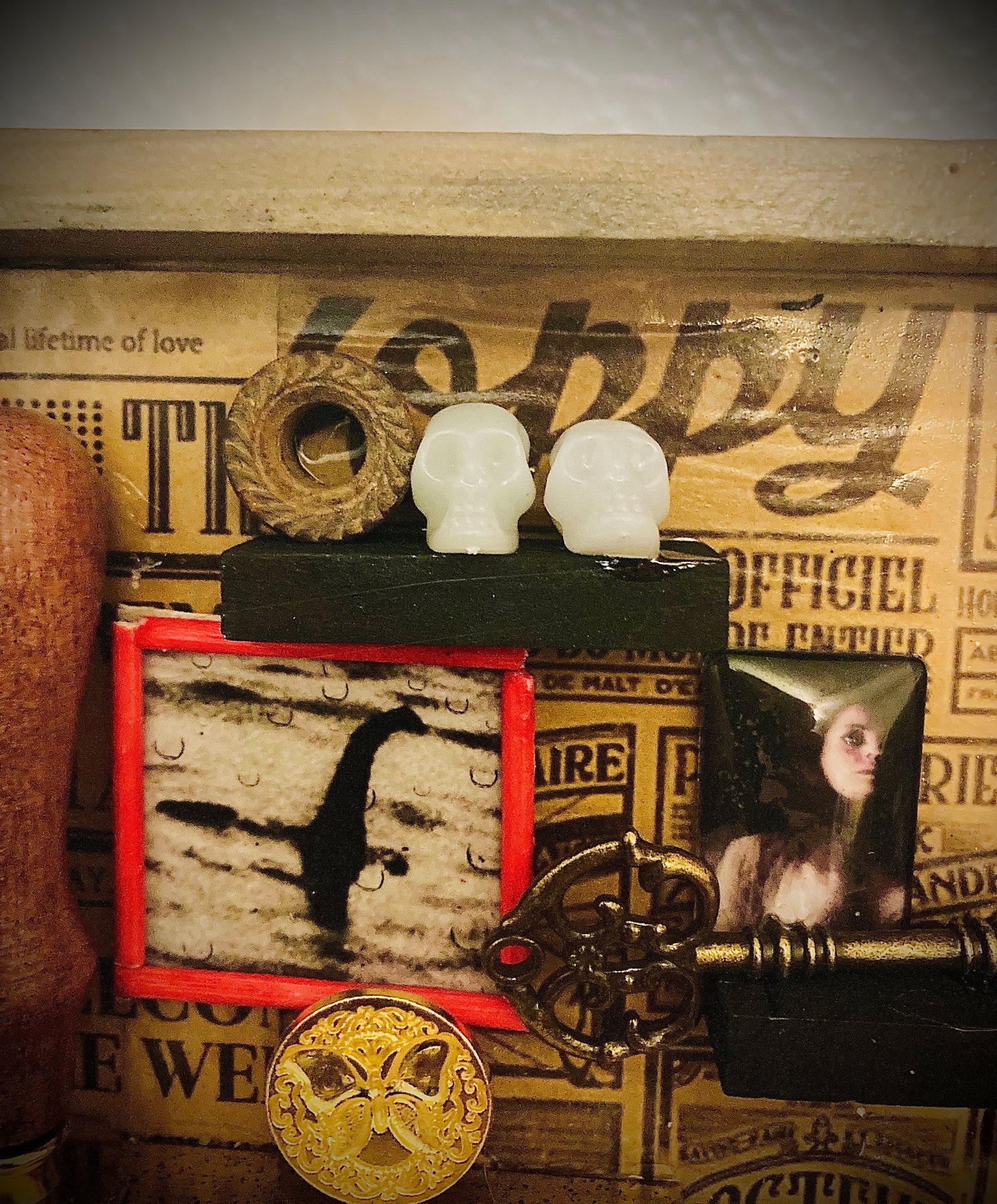 Ancient Magic-cabinet of Curiosities Found Object and Hand Made Details ...