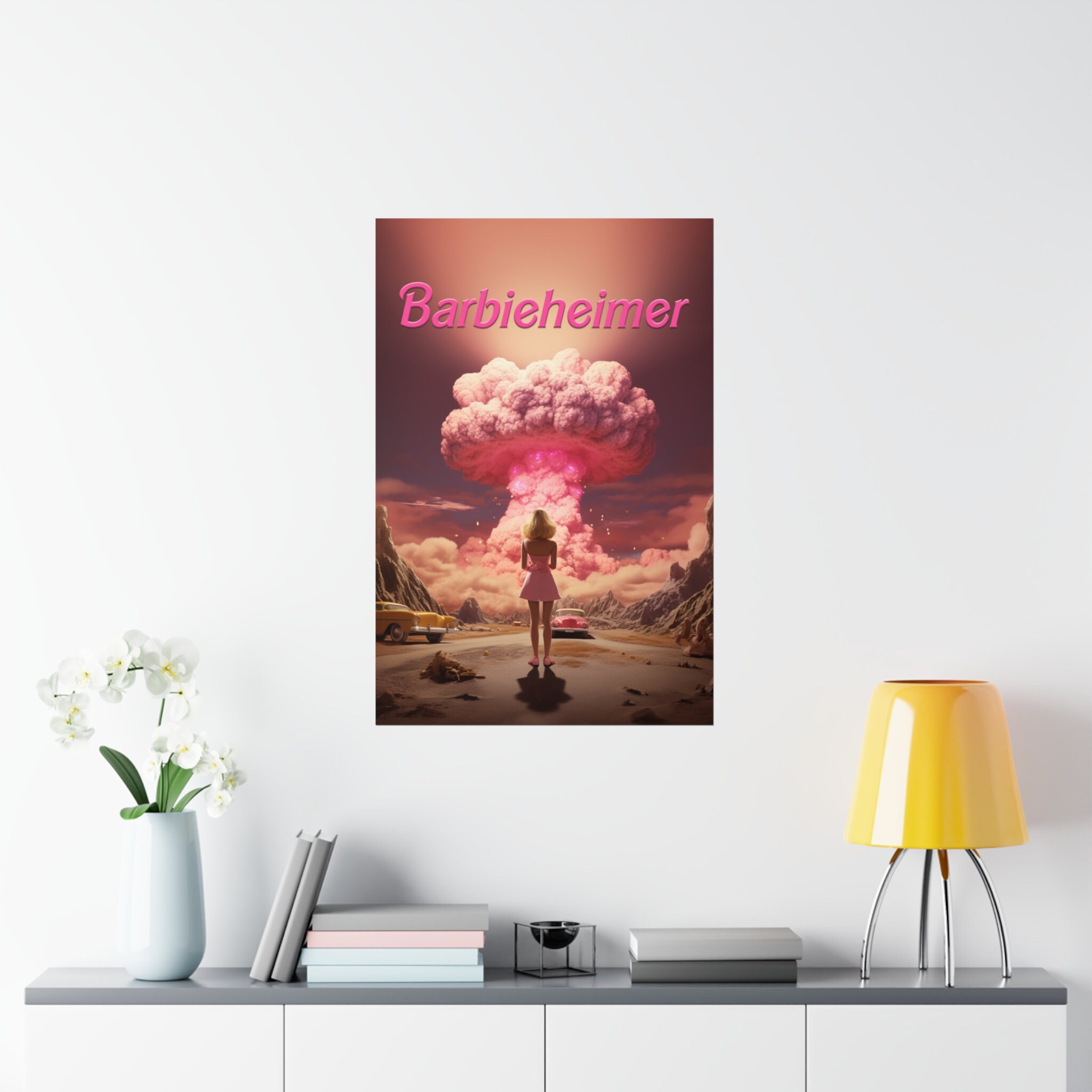 Barbie X Oppenheimer Barbieheimer Poster Designed & Sold By Koi_Sly Moore