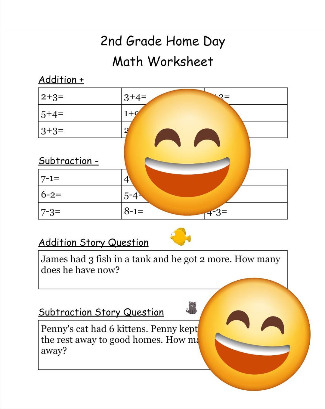 2nd Grade Printable Worksheets for Kids Home School Worksheets Math ...