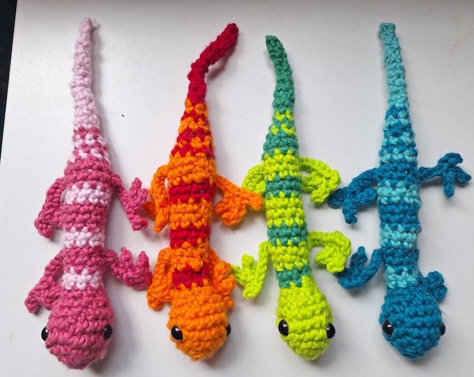 Crochet Lizard Pattern Amigurumi Lizard Plush DIY Gecko Stuffie Digital ...