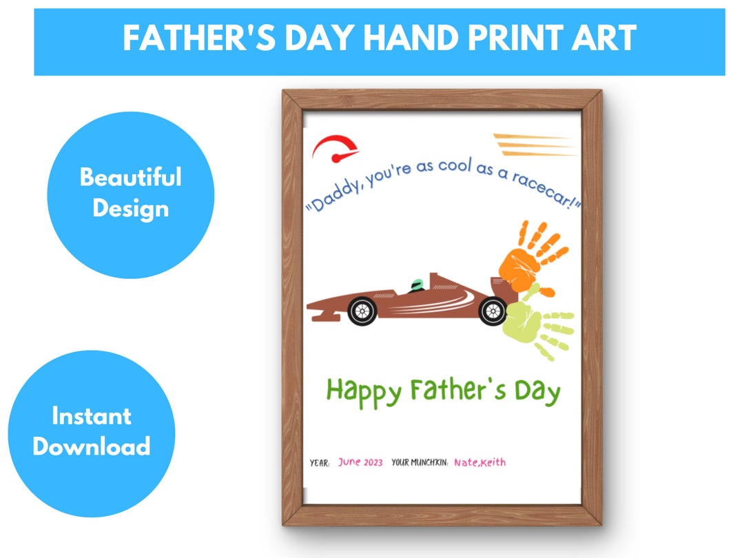 Fathers Day Handprint Printable, Fathers Day Handprint Craft, Fathers ...