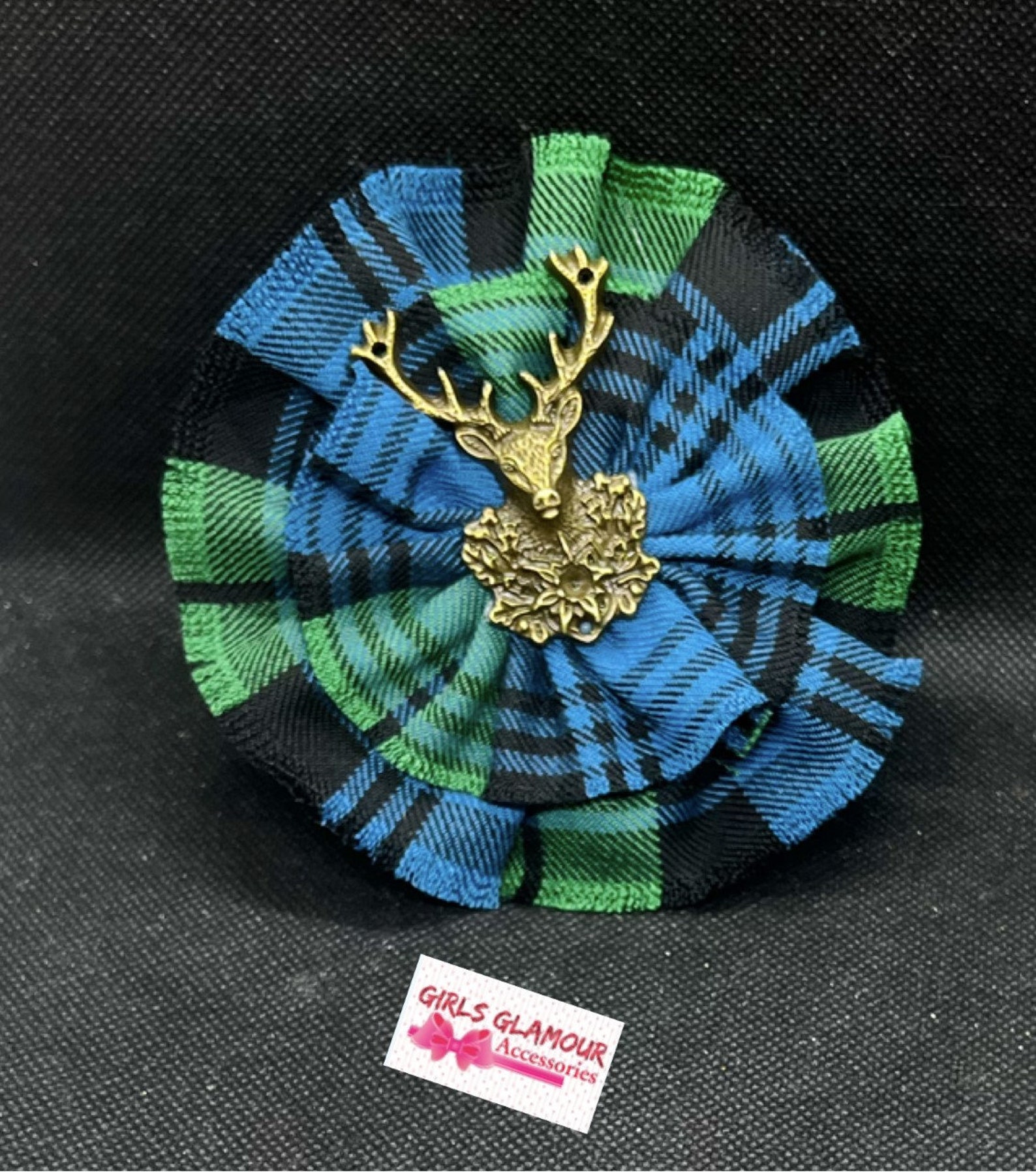 Scottish Campbell Ancient Stewart Tartan Plaid Sash Rosette Burns Night ...