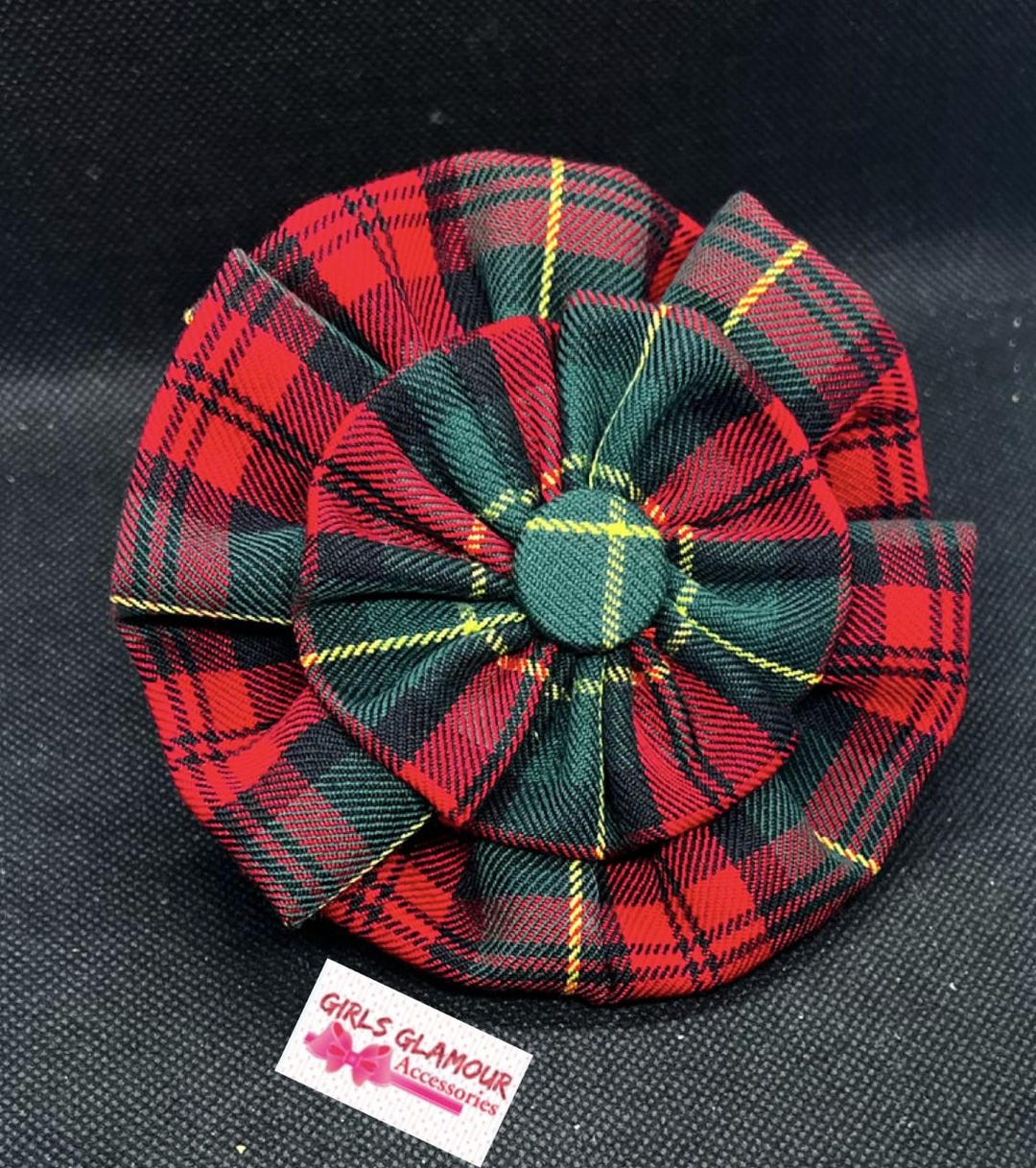 Scottish Celtic Lady Stewart Tartan Plaid Sash Rosette Burns Night ...