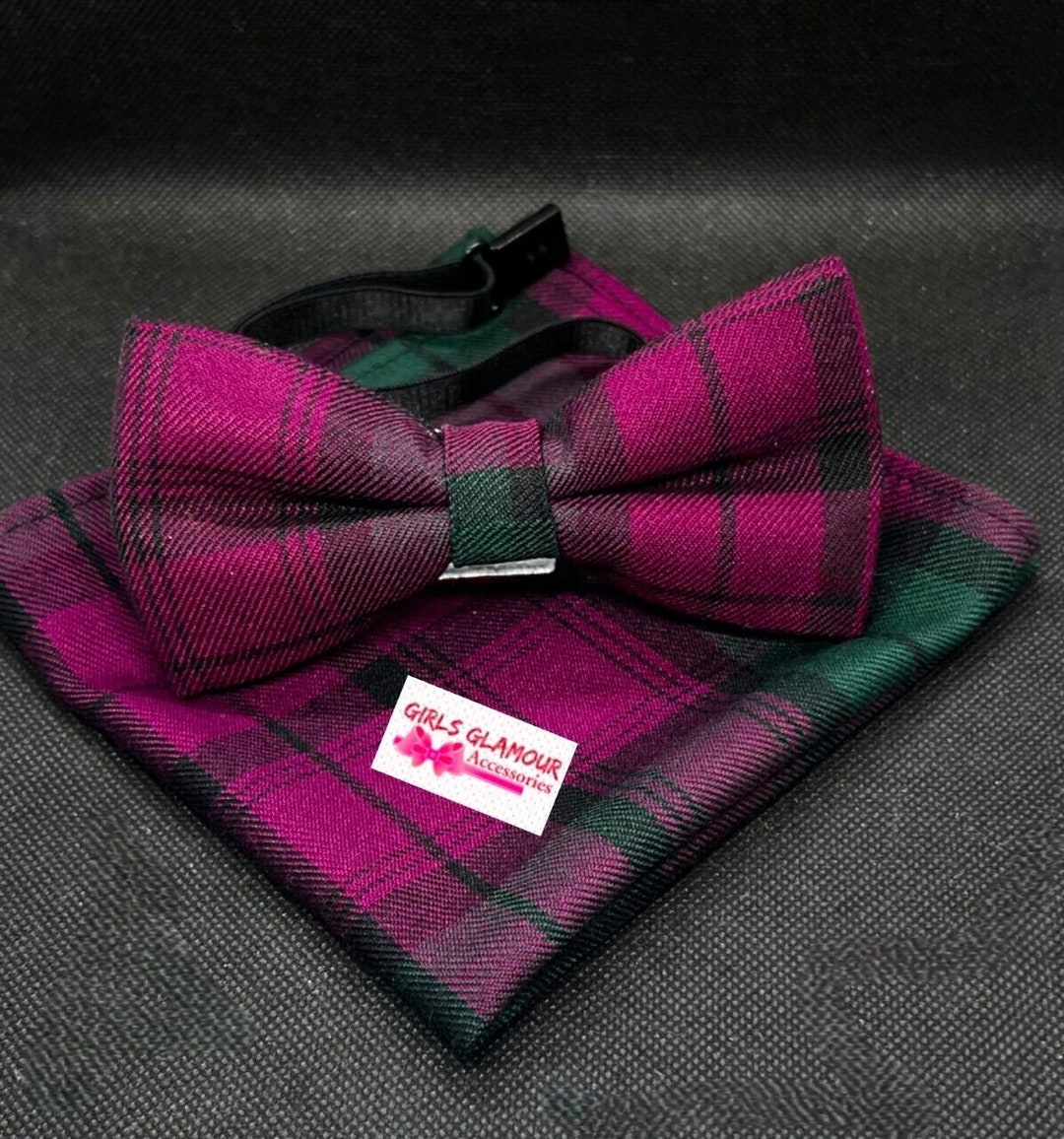 Lindsay Stewart Plaid Tartan Bow Tie Handkerchief Hanky Scottish Celtic ...