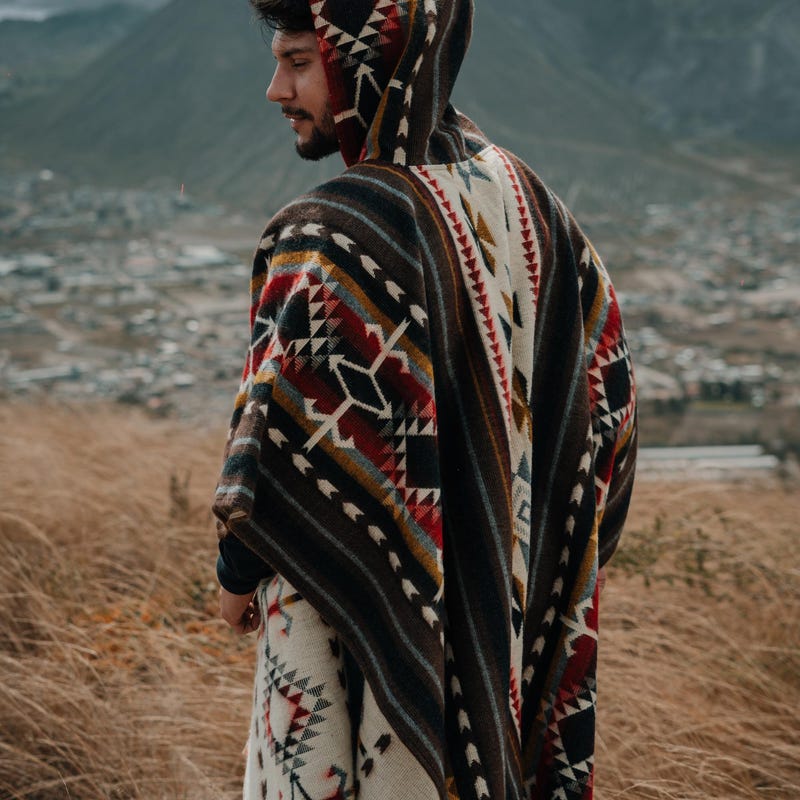 Peruvian Poncho Hooded - Etsy