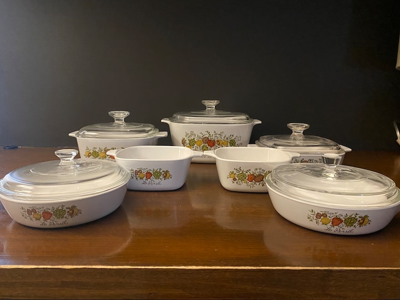 Vintage 7-pc Corningware Spice of Life Set - Etsy