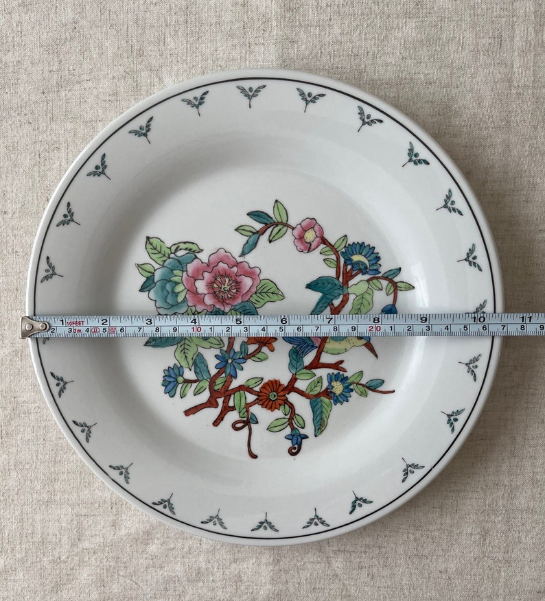 Vintage Chinese Hand Painted Floral & Bird 10.5"plate, Chinese ...