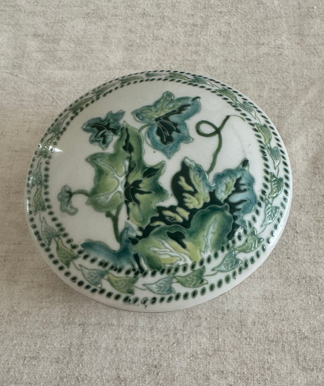 Vintage Chinese Floral Porcelain Trinket Box - Etsy