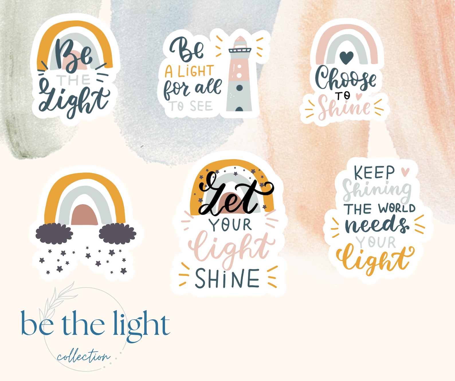 Be the Light Sticker Bundle - Etsy
