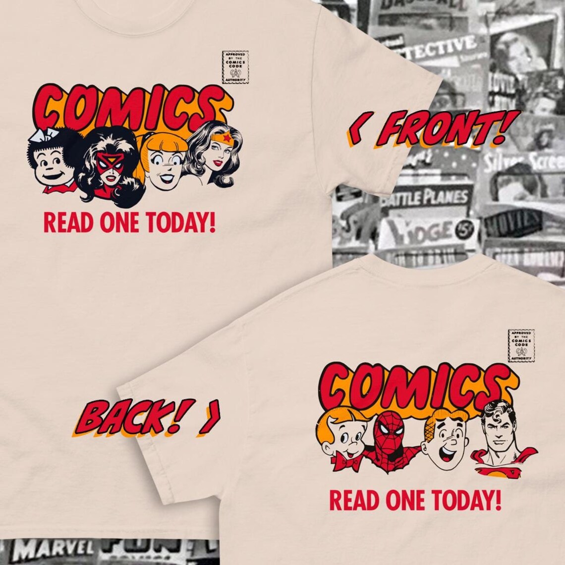 Comics Read One Today Spinner Rack Topper Double-sided Male Female ...