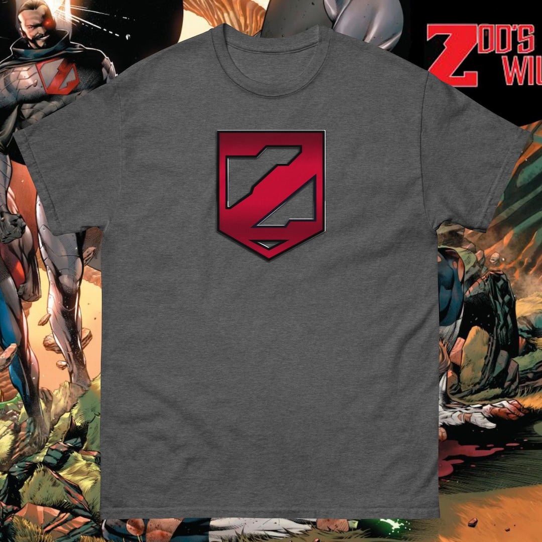 General Zod Modern Rebirth Metal Z Logo Comic Book Cosplay Classic Tee ...