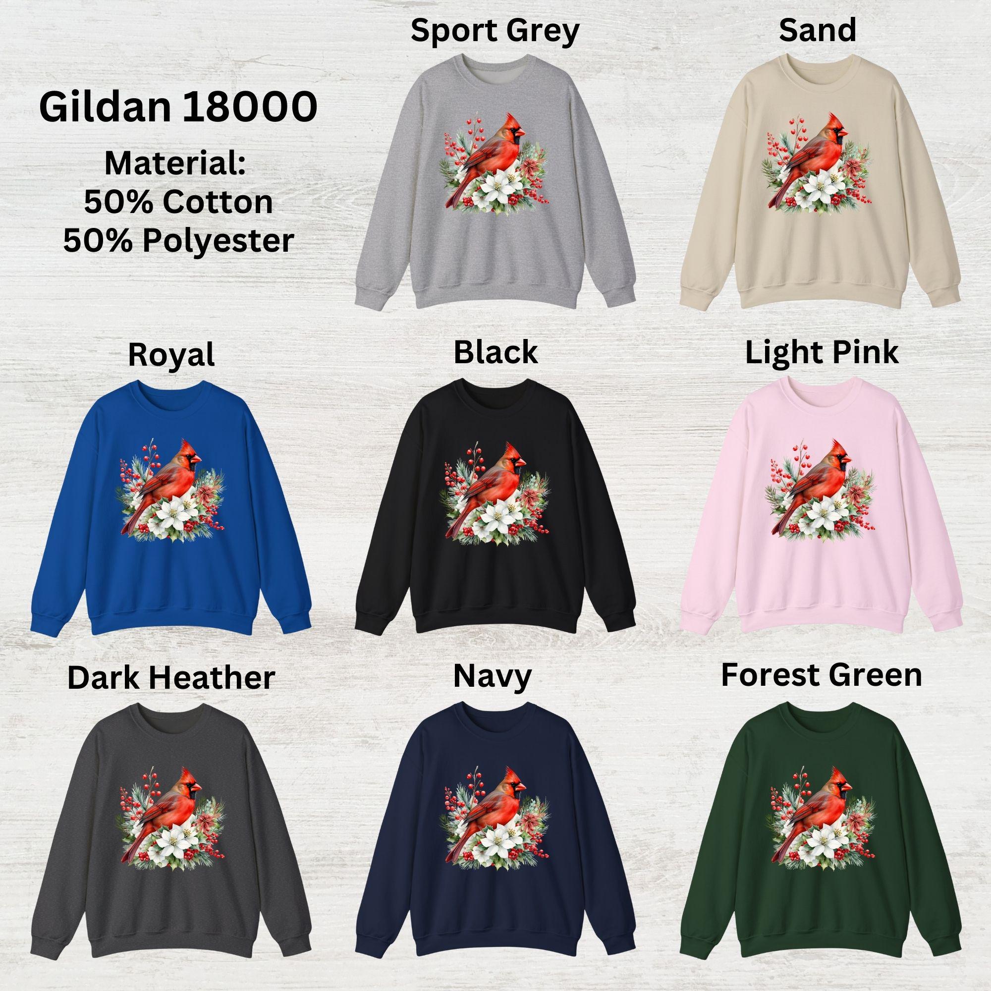 Red Cardinal Sweatshirt Christmas Cardinal Lover Gift for Bird Watching ...