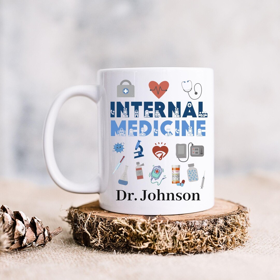 Internal Medicine Personalized Doctor Mug DR Custom Name Coffee Cup ...