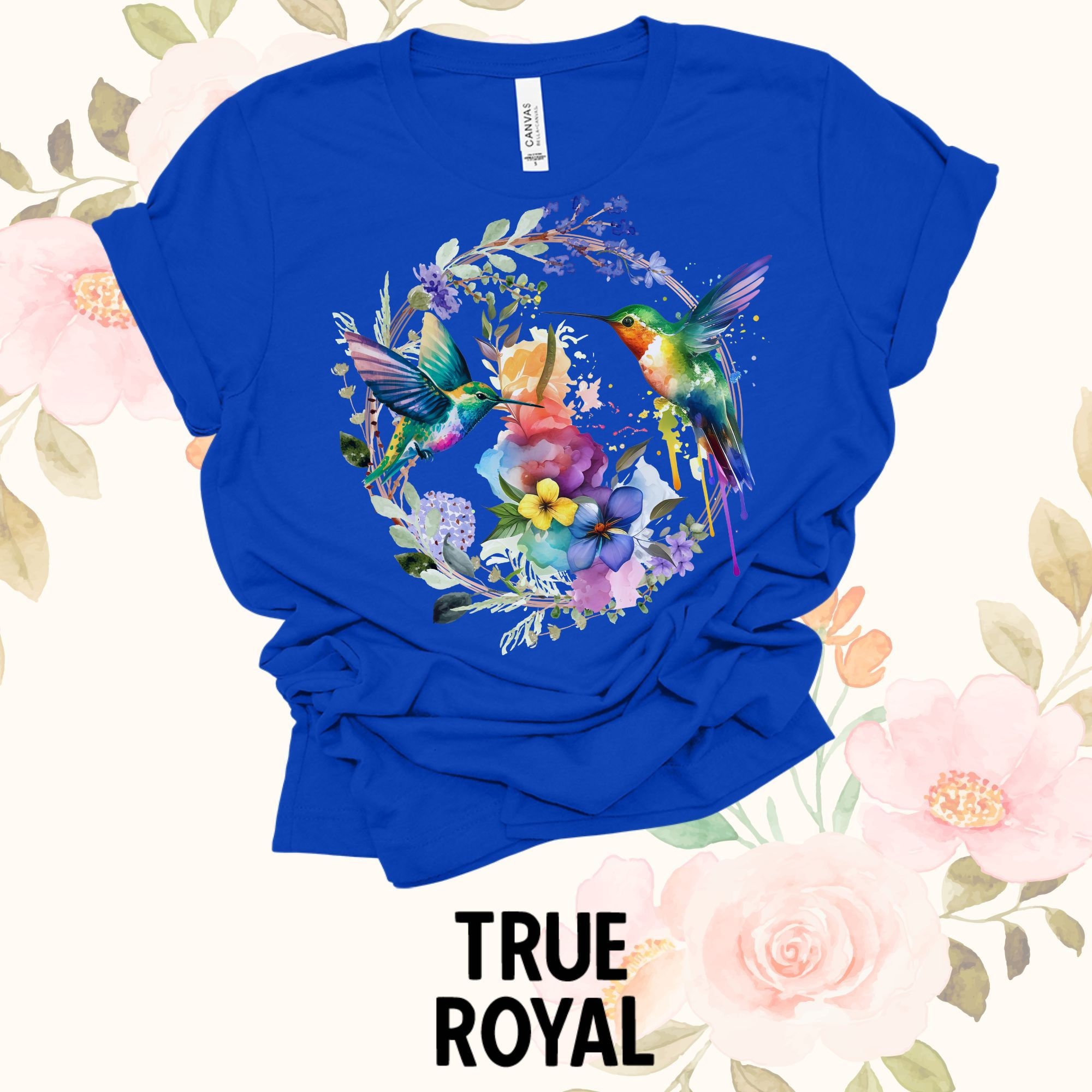 Hummingbird Shirt Humming Bird Tshirt Hummingbird Lover Shirt Floral ...