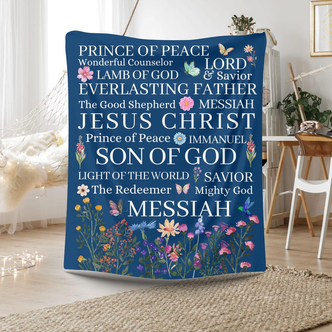 Names of Jesus Blanket Christian Women Gift Jesus Christ Gift for ...