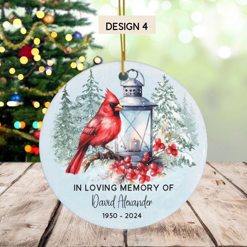 In Loving Memory Cardinal Ornament Personalized Memorial Loss Gift Mom ...
