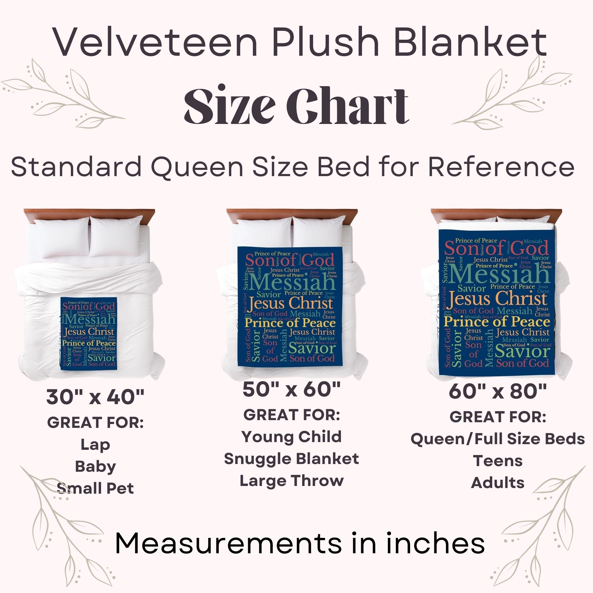 Jesus Christian Blanket Names of God Believer Gift Christianity Jesus ...