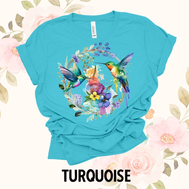 Hummingbird Shirt Humming Bird Tshirt Hummingbird Lover Shirt Floral ...