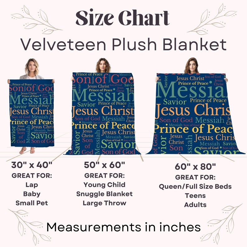 Jesus Christian Blanket Names of God Believer Gift Christianity Jesus ...