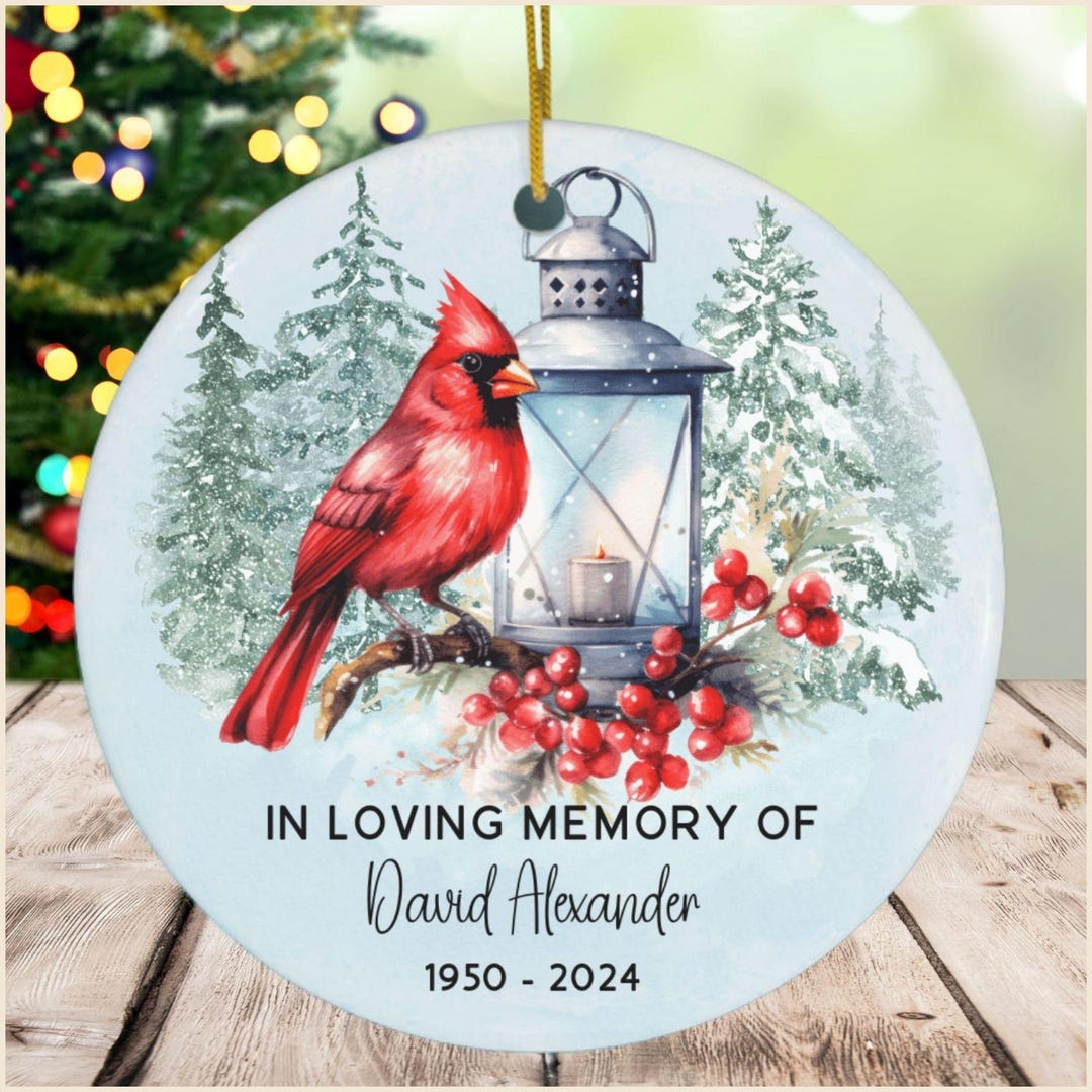 Personalized Cardinal Ornament Memorial Keepsake Grandma Grandparent in ...
