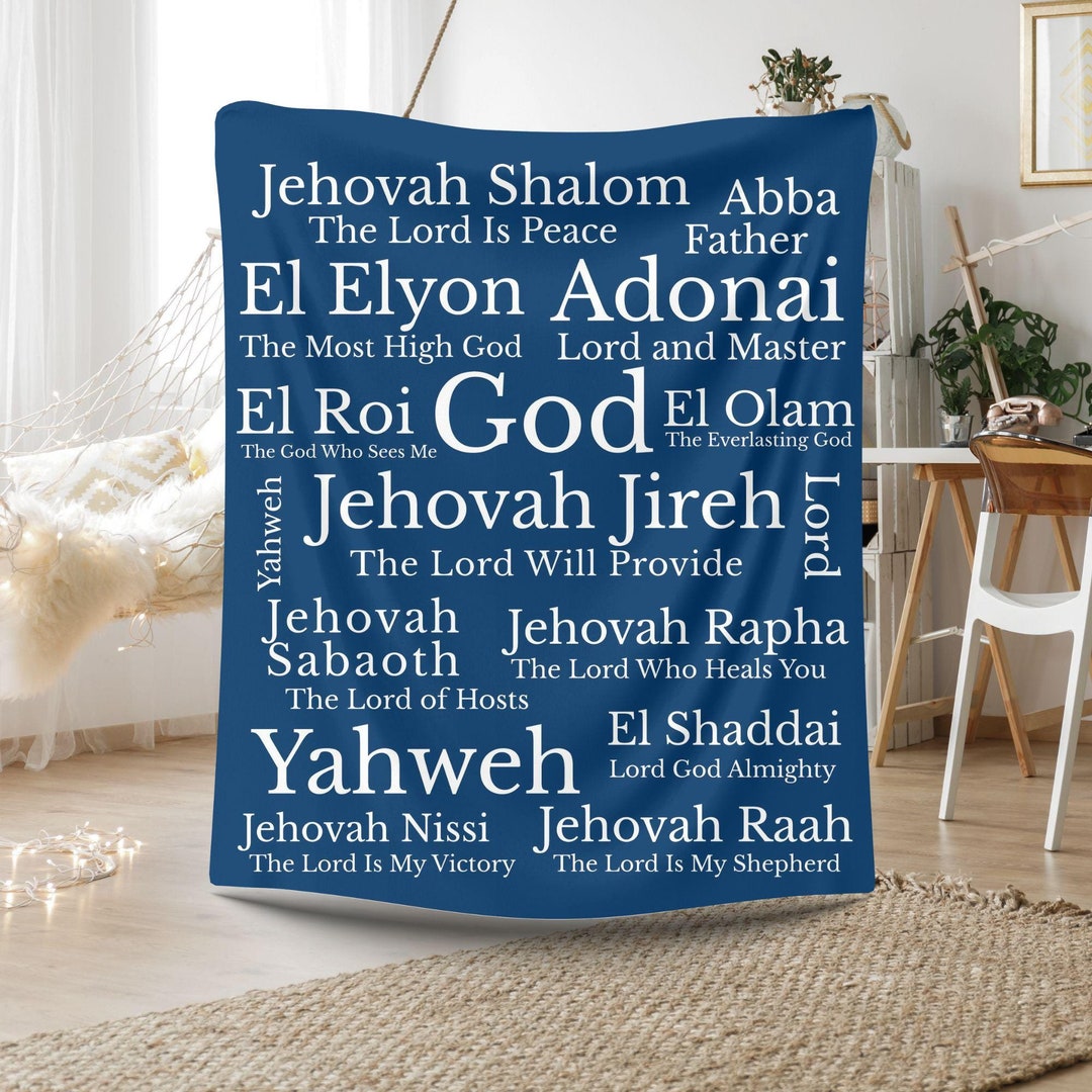 Names of God Blanket Godly Gifts Jehovah Yahweh Gift for Pastor Gift ...