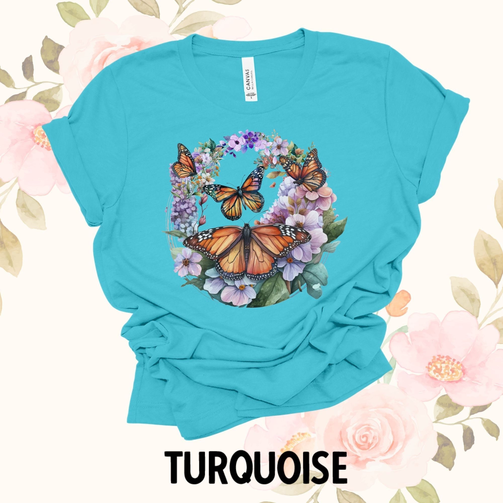 Monarch Butterfly Shirt Butterflies T Shirt Butterfly Tee Women's Shirt ...