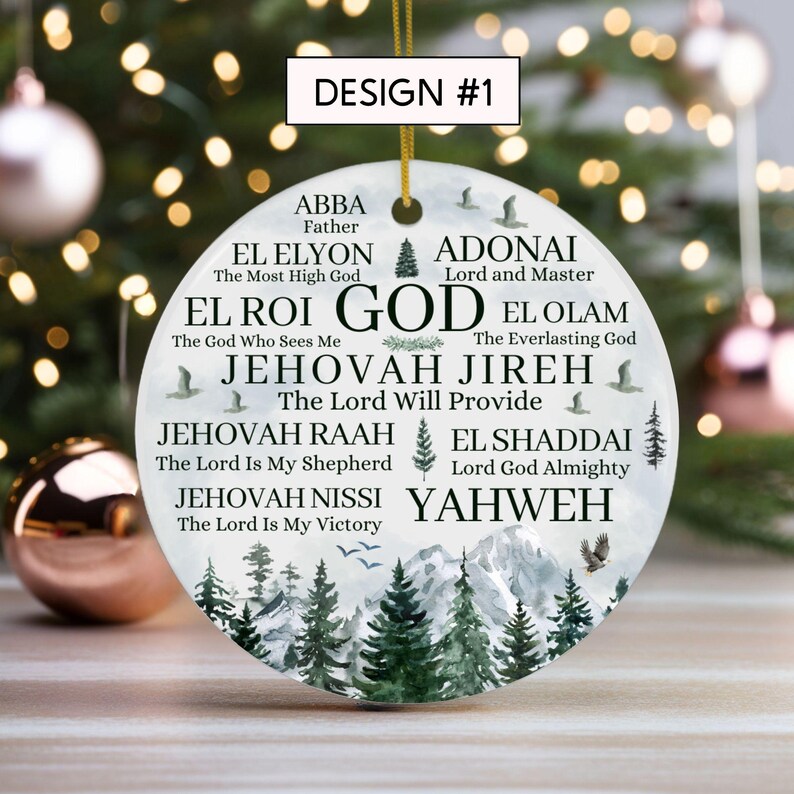 Names of God Ornament, Jehovah Yahweh Christian Ornament, Godly Gift ...