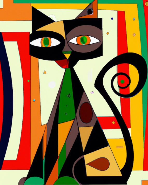 Picasso Cubism Cat